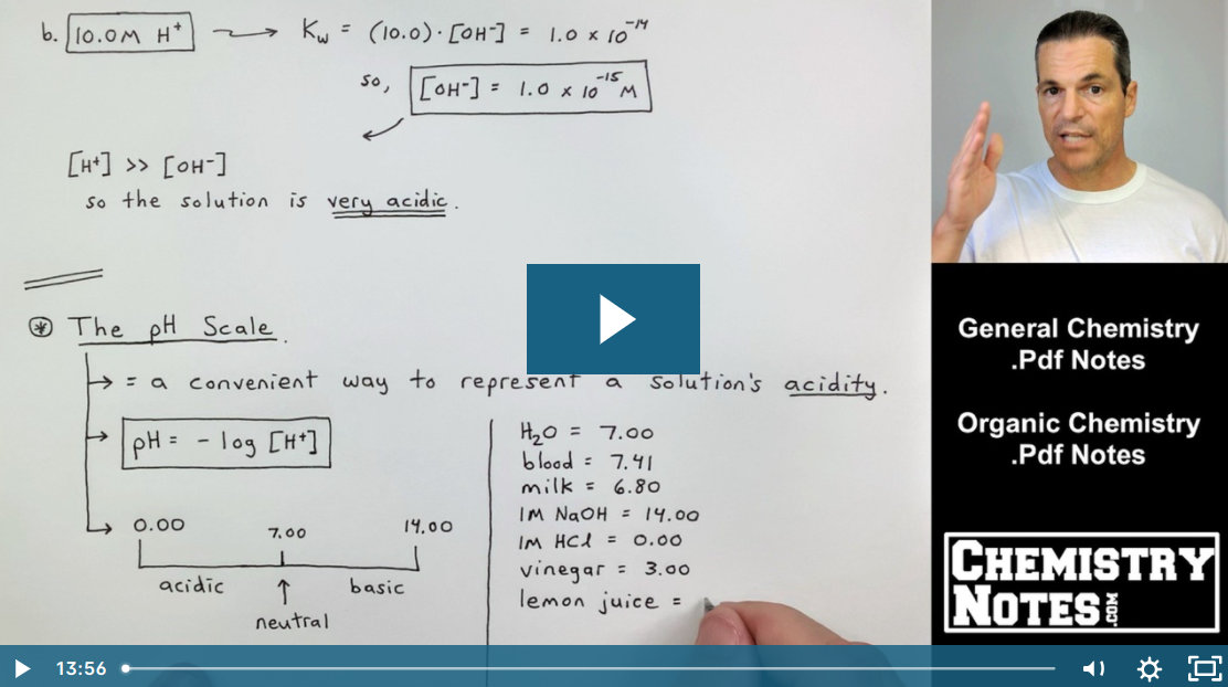 The pH Scale and pH Calculations | pH, pOH, and Kw